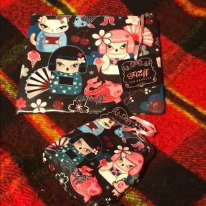 fluff | Bags | Fluff Brand Cosmetic Bag And Coin Pouch Set | Poshmark